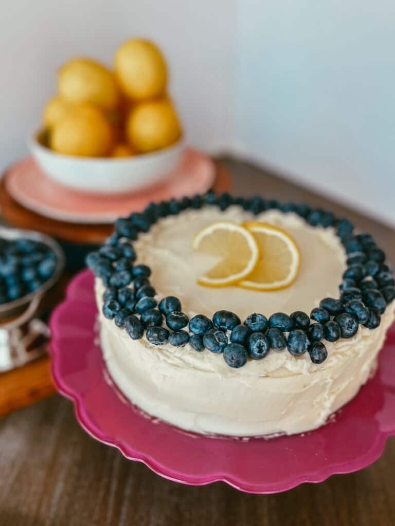 Lemon Blueberry Layer Cake With Lemon Curd {Legacy Recipe} - Joyful ...