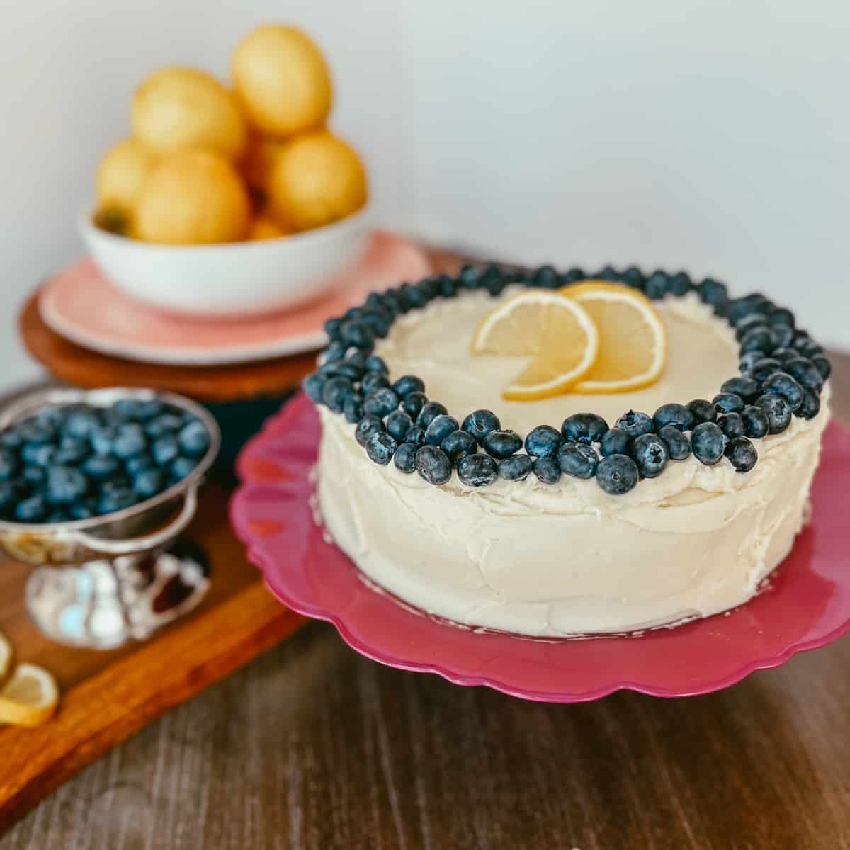 Lemon Blueberry Layer Cake With Lemon Curd {Legacy Recipe} - Joyful ...